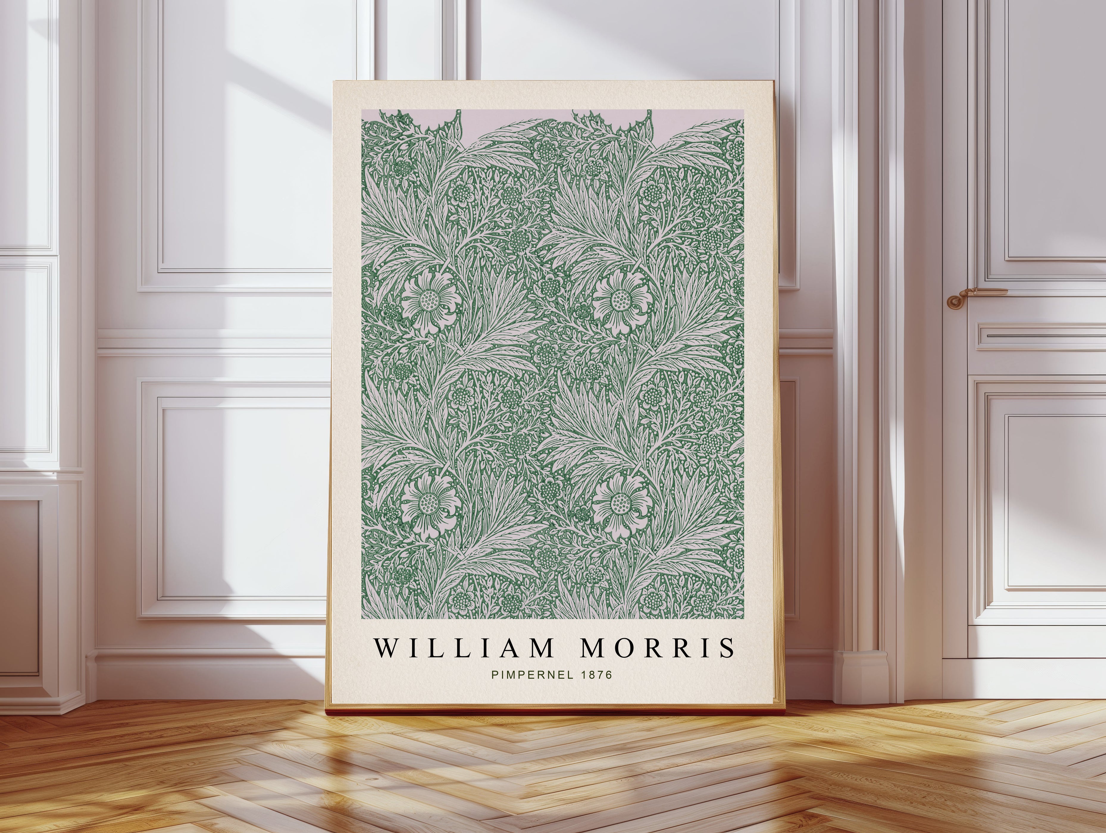 William Morris Set Of Two Pink Art Prints. -Stanley Street Studio
